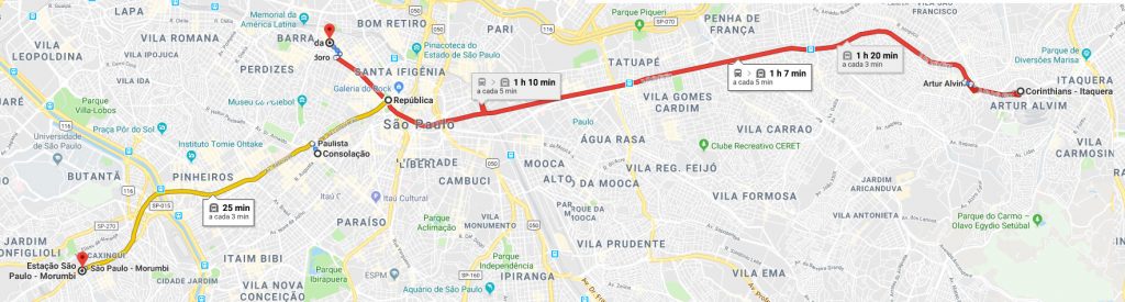 Como Chegar no Estádio do Morumbi de Metrô e Trem - Estádio do Morumbi